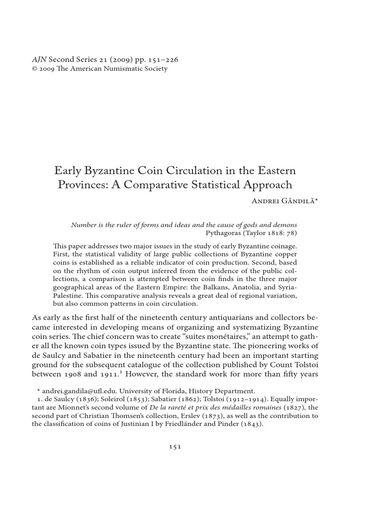 Andrei Gandila - Early Byzantine coin circulation in the Eastern ...
