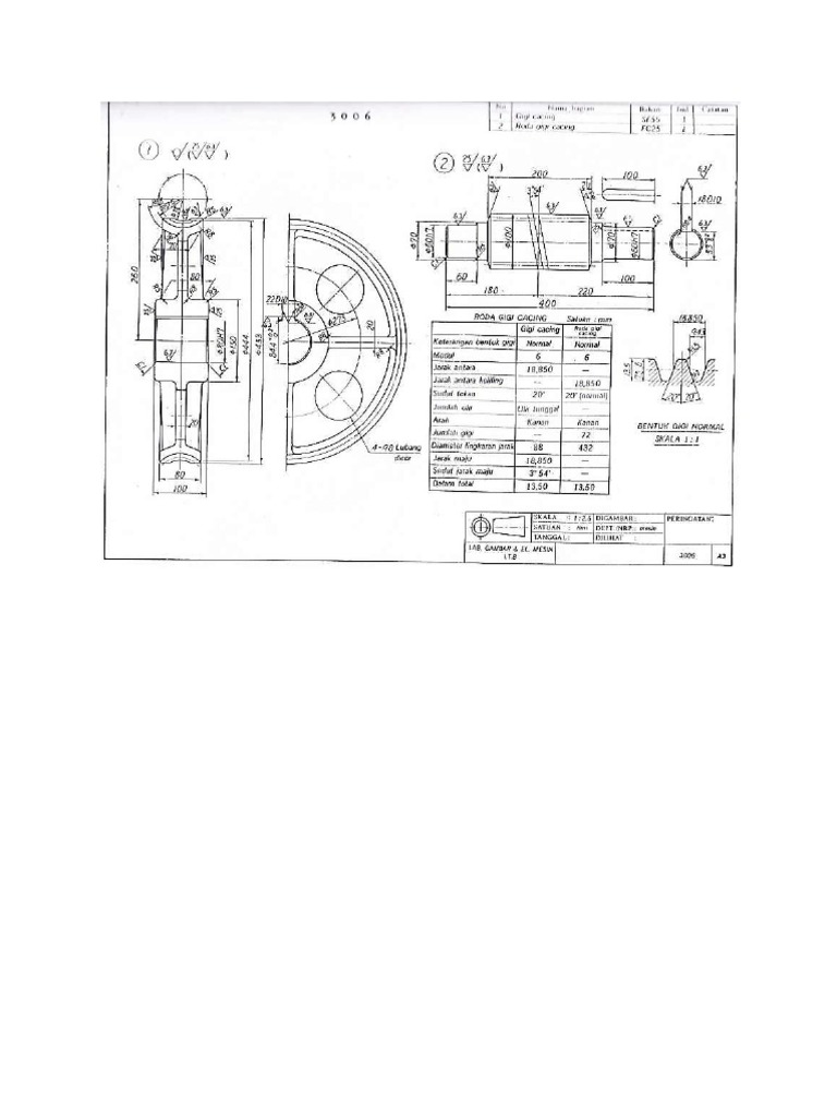 Gambar Teknik Kopling Flens Tetap | PDF