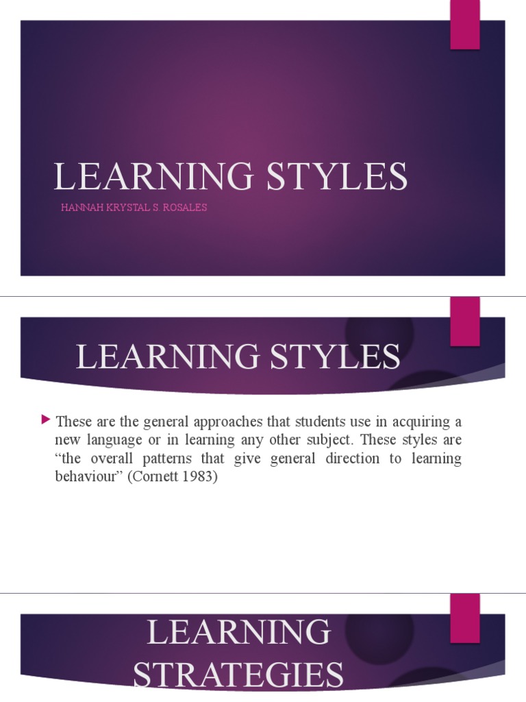 Learning Styles | PDF | Personality Type | Extraversion And Introversion