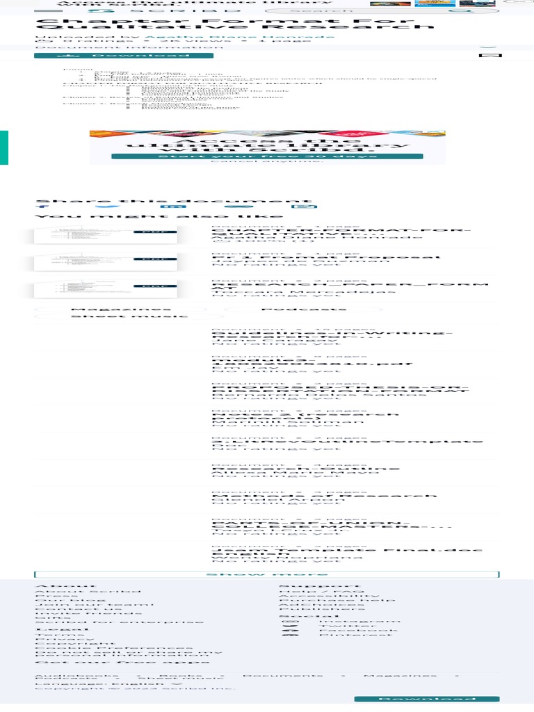 Chapter Format For Qualitative Research PDF | PDF