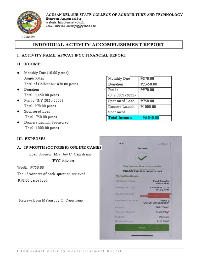F5-Individual Activity Accomplishment Report | Download Free PDF ...