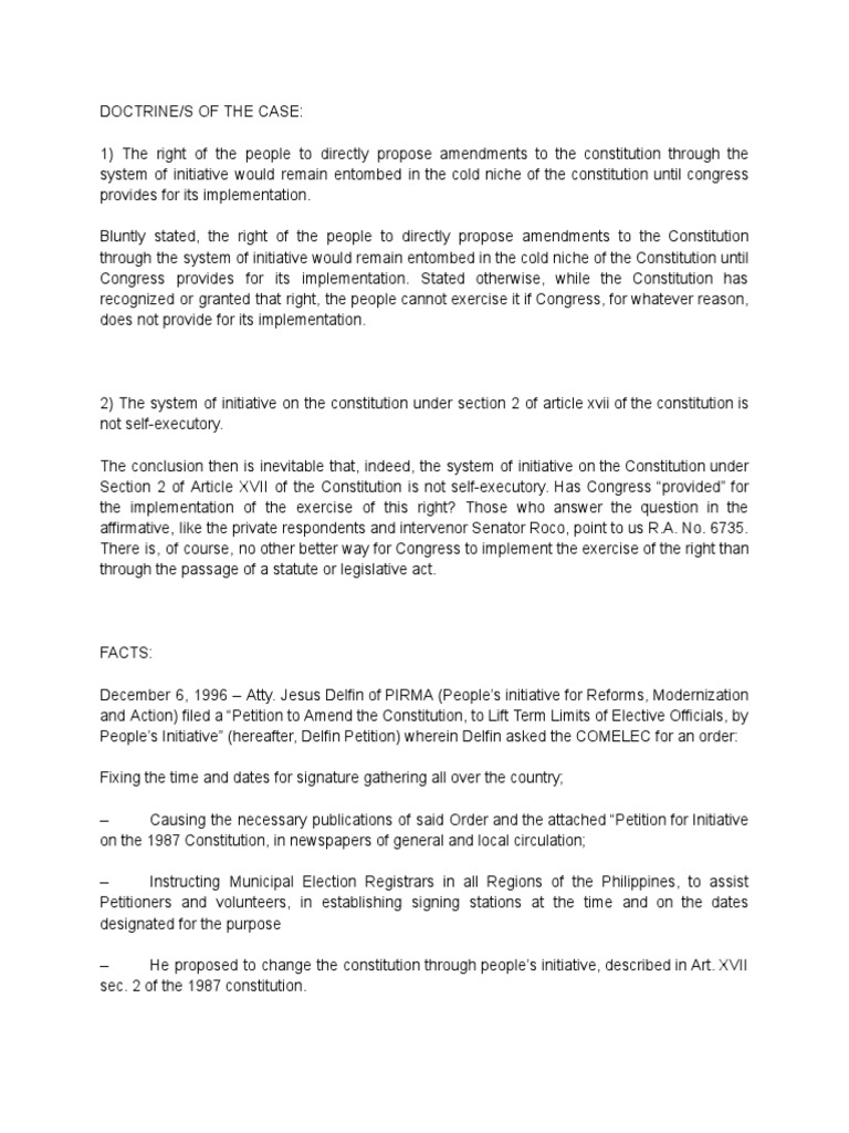 Amendments v. Revisions Cases | PDF | Initiative | Constitutional Amendment