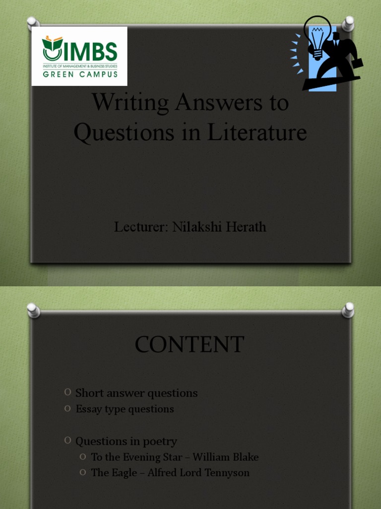 LESSON 5 - Writing Answers | PDF