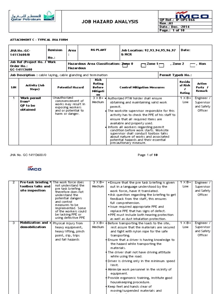 03 Jha For Cable Laying Cable Glanding and Terminationdocx - Compress ...