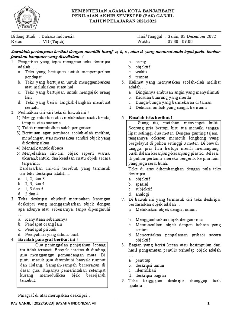 Bahasa Indonesia KLS 7 Baru | PDF