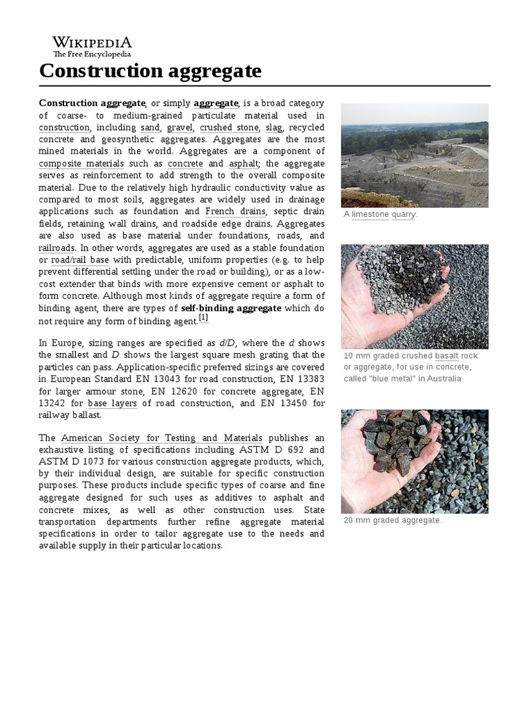 Construction Aggregate | PDF