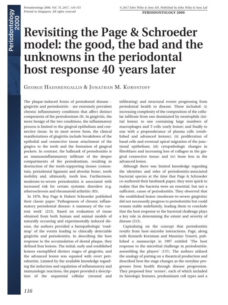 Periodontology 2000 - 2017 - Hajishengallis - Revisiting The Page ...