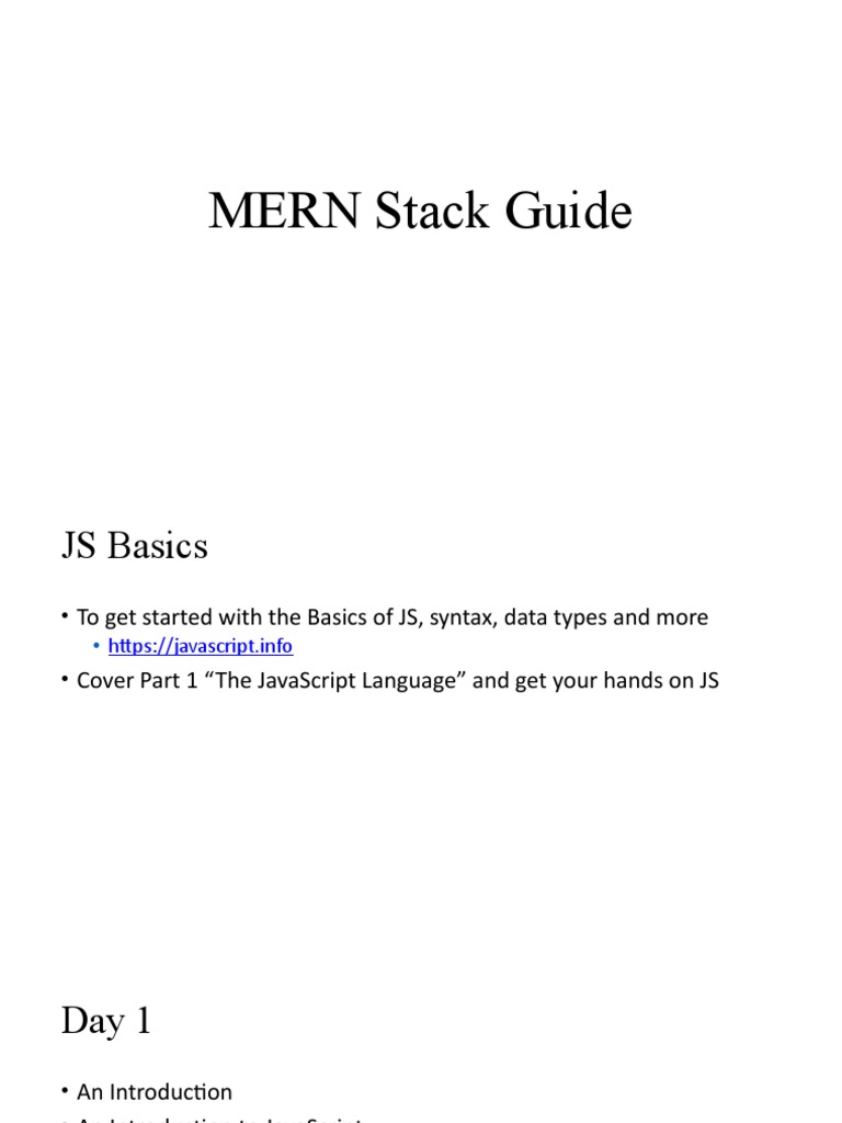 MERN Stack Guide - Fulltime | PDF | Java Script | Document Object Model