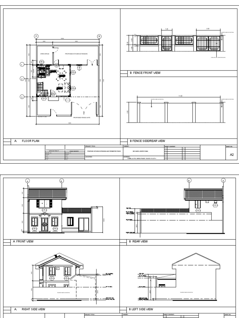 Proposed Kitchen Extension & Fence Plan | PDF