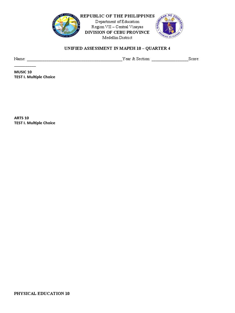 Mapeh.10 Ua Q4 | PDF | Health Professional | Nursing