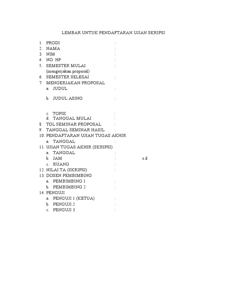 Borang Wisuda Fixs Reika Ditya | PDF