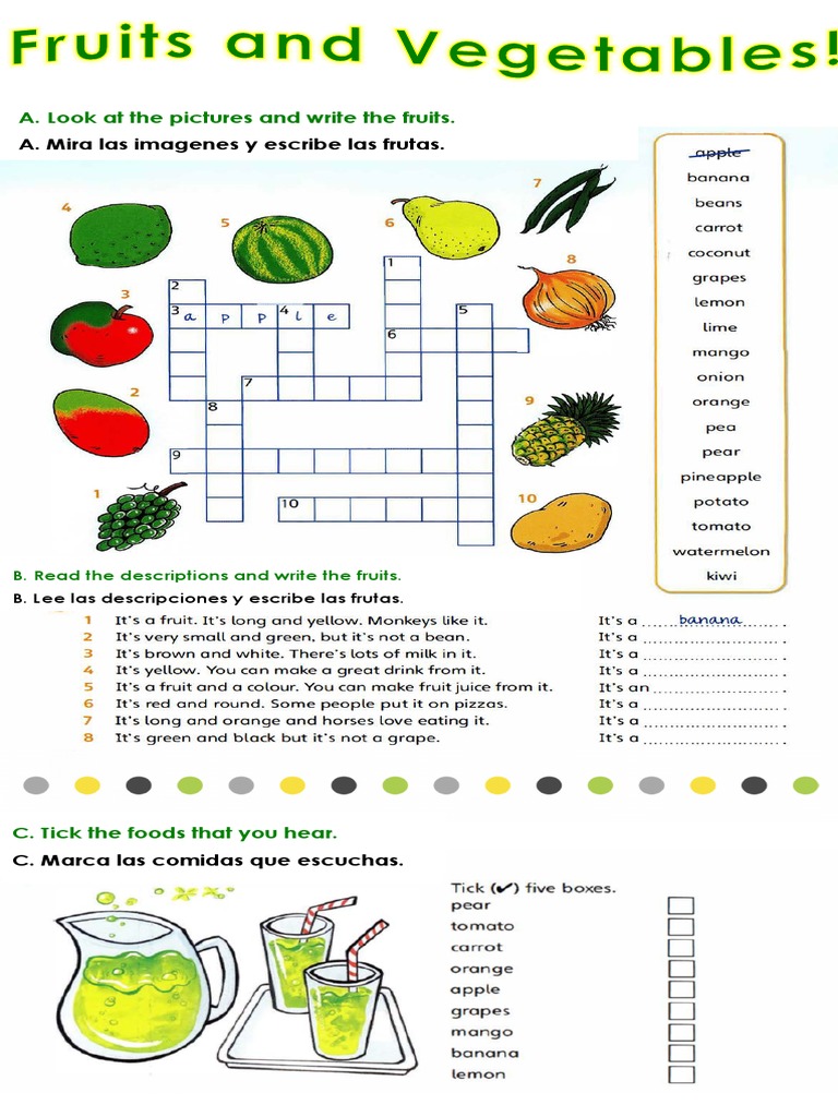 Fruits and Vegetables | PDF