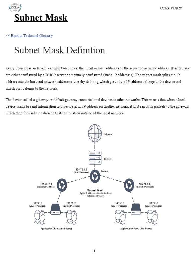 Subnet Mask | PDF