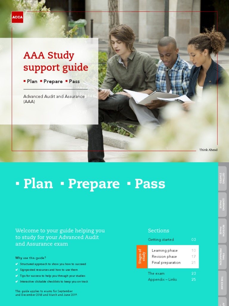 AAA Exam Study Support Guide | PDF | Audit | Financial Audit