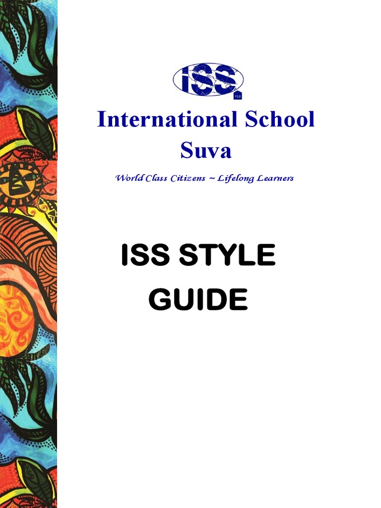 A ISS Style Guide | PDF