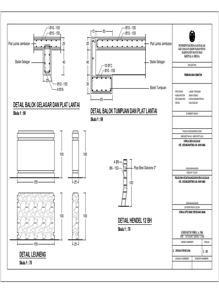 Detail Balok Gelagar Dan Plat Lantai Detail Balok Tumpuan Dan Plat ...