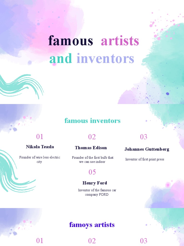 Famous Inventors and Artists | PDF