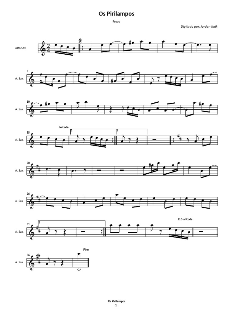 Os Pirilampos: Notasi Frevo | PDF