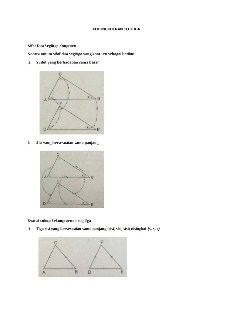 Materi Kekongruenan Segitiga | PDF