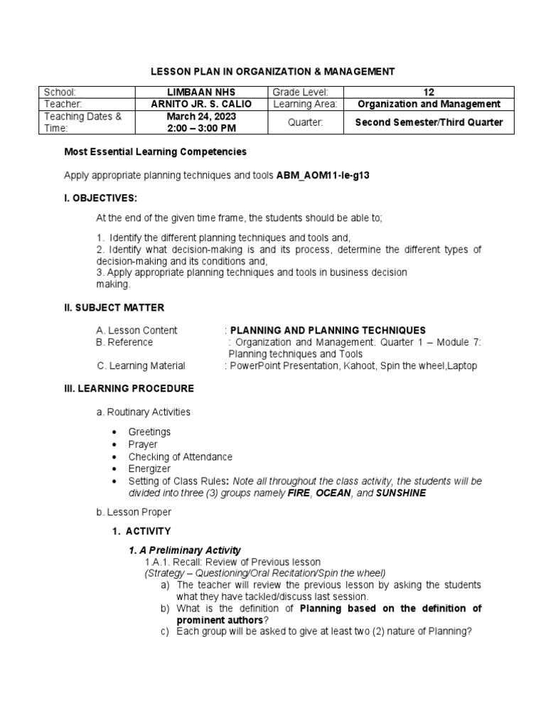 LP Organization & Management CO | PDF | Forecasting | Scenario Planning