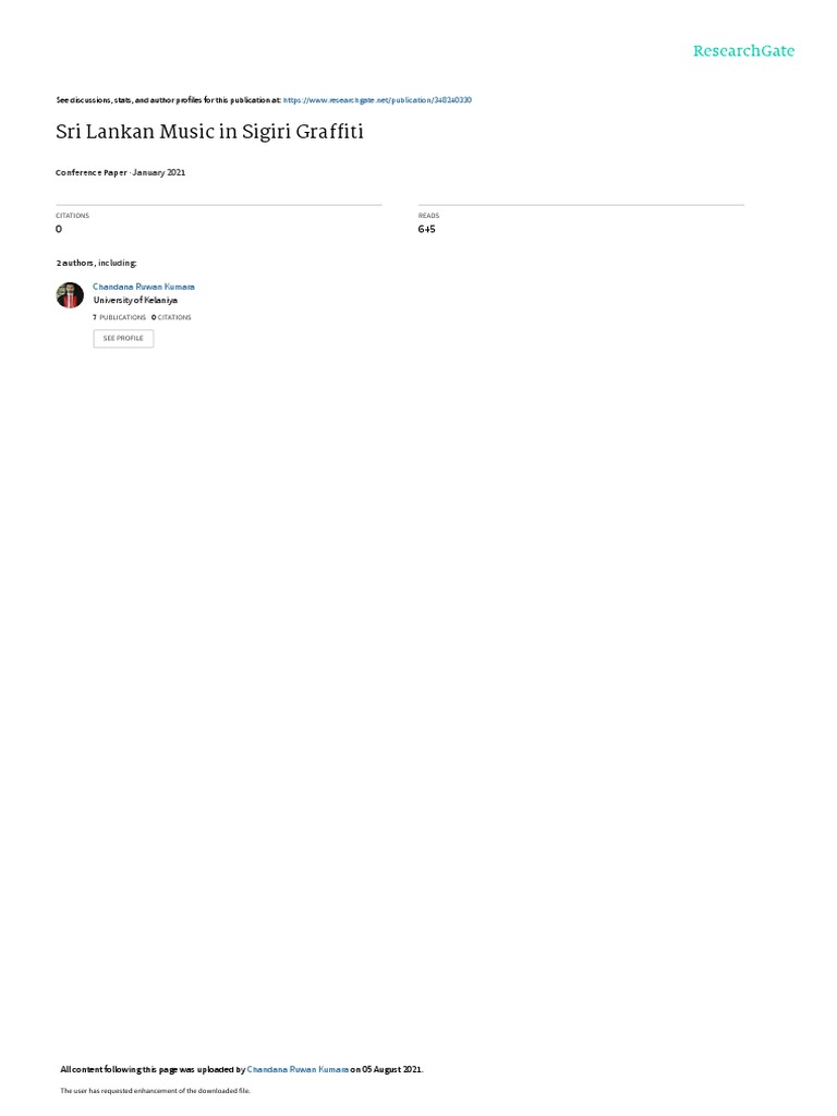 Chandana Sir Sigiri Gee | PDF