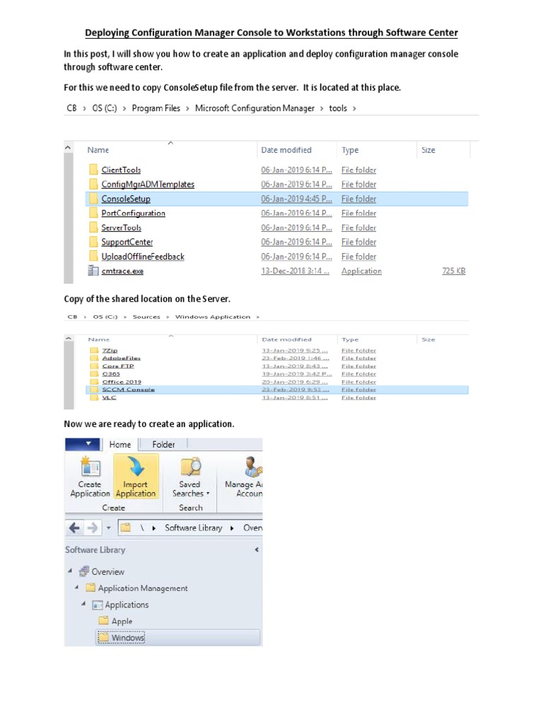 Deploying Configuration Manager Console To Workstations Through Software Center | PDF ...