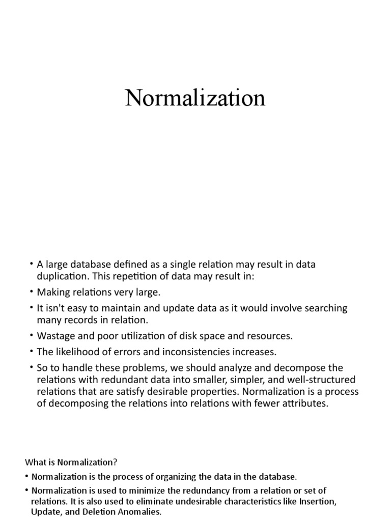Normalization | PDF | Databases | Data Management Normalization | PDF | Databases | Data Management