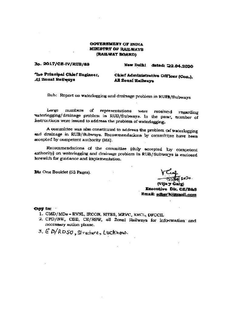 RUB Drainage System 1657785624136-RUB-Subways Drainage RDSO Report 2020 ...