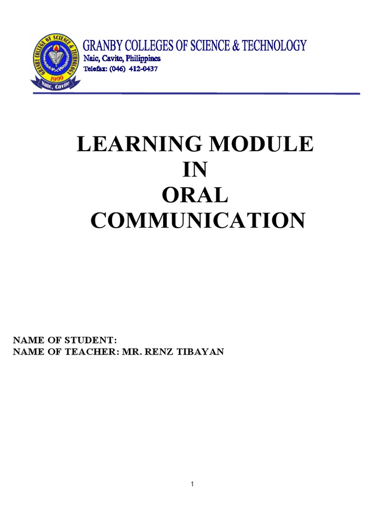 ORAL-COMM | PDF