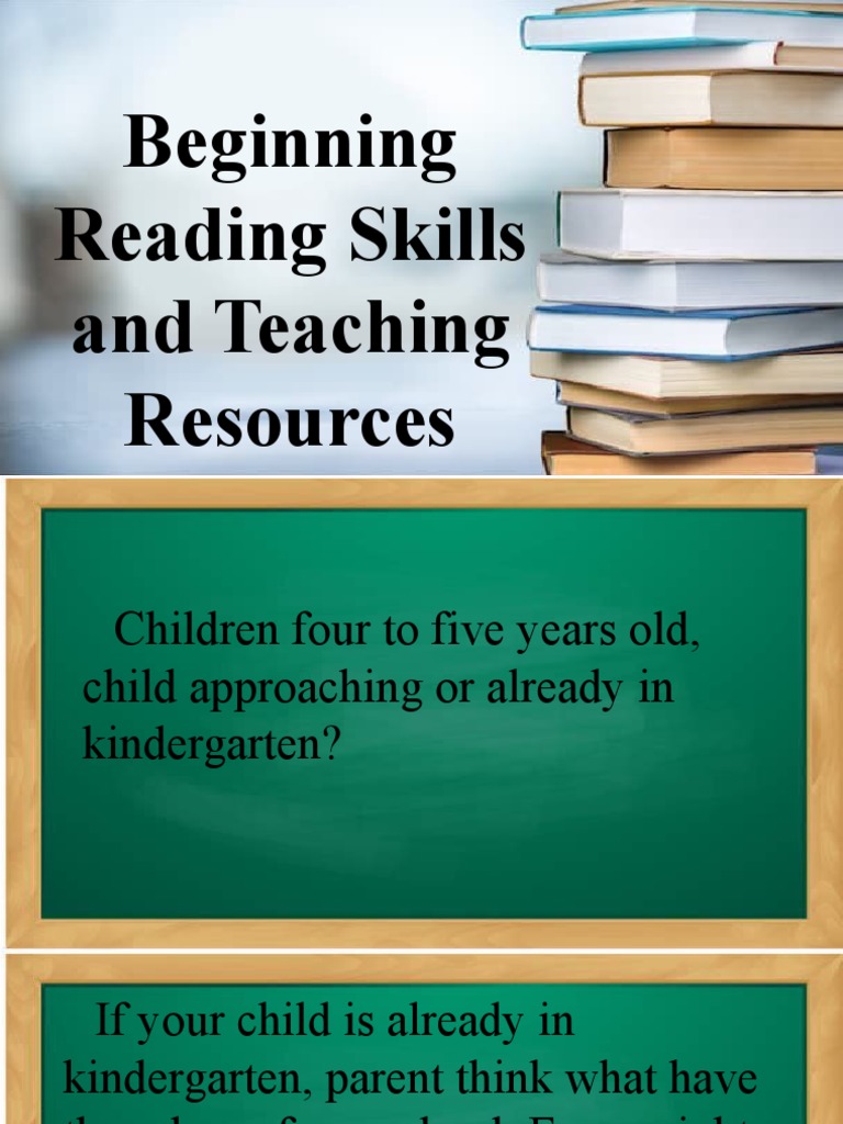 Beginning Reading Skills | PDF
