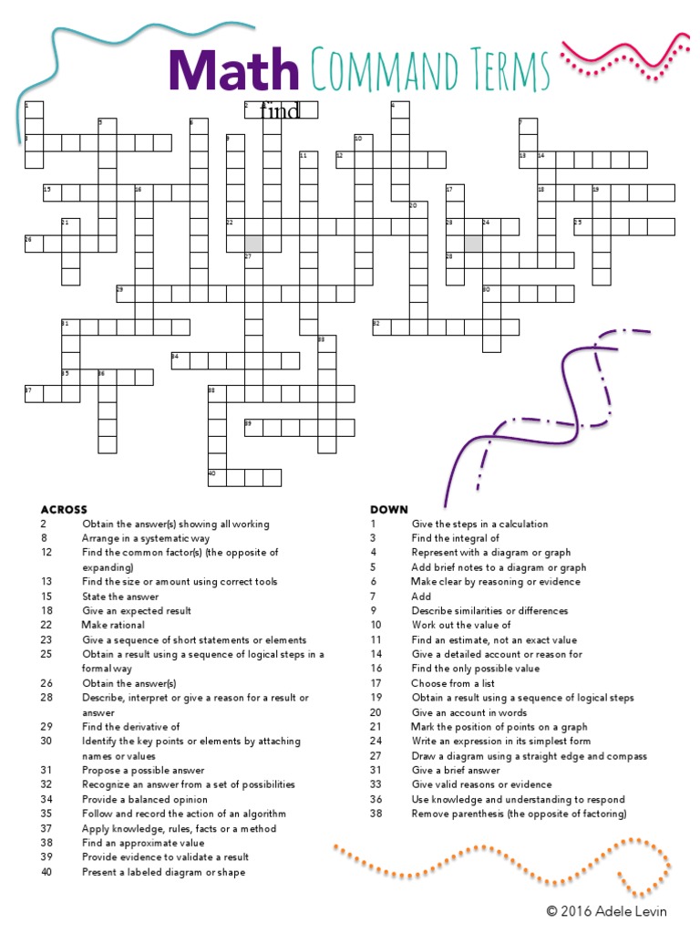 Command Term Crossword 1 | PDF | Reason | Knowledge