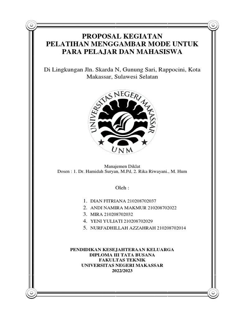 Proposal Pelatihan - KLP 2 Manajemen Diklat | PDF