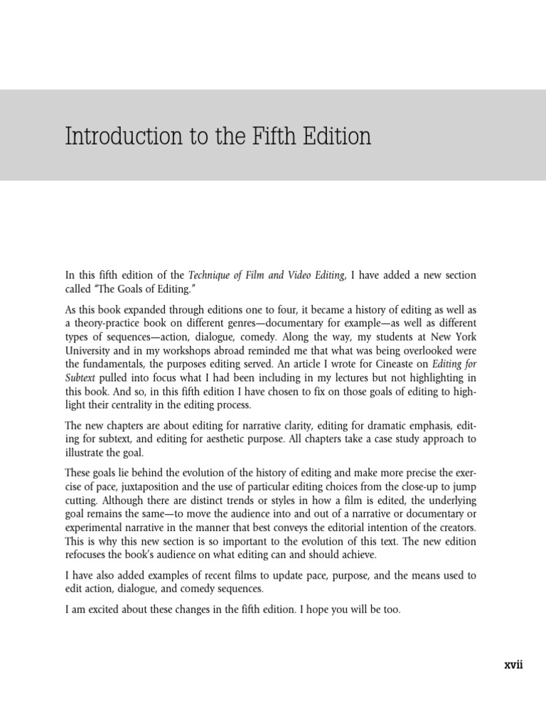 Introduction To The Fifth Edition - 2011 - The Technique of Film and ...