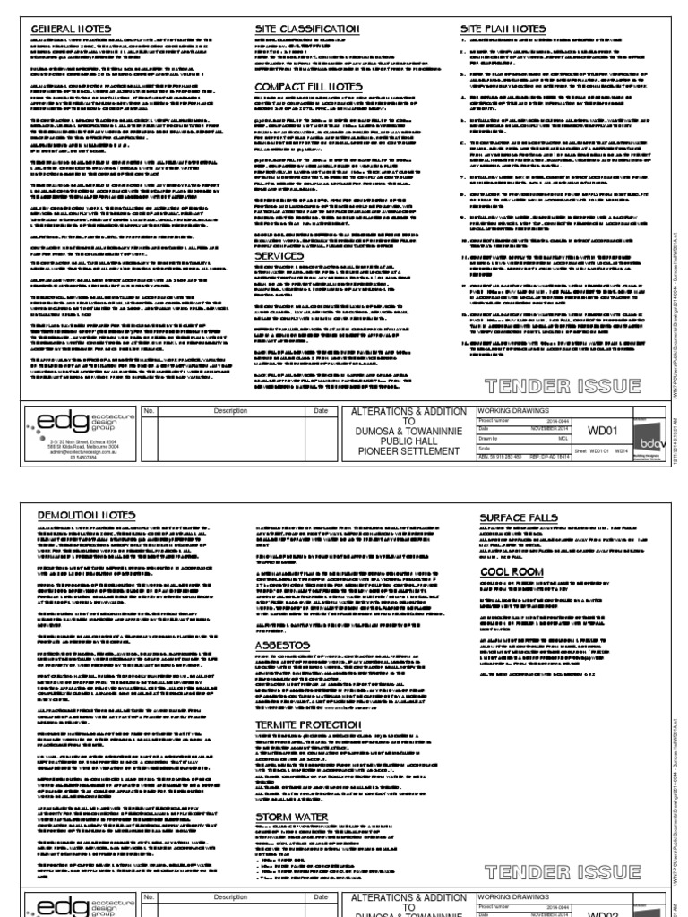General Notes in Working DWG PDF | PDF