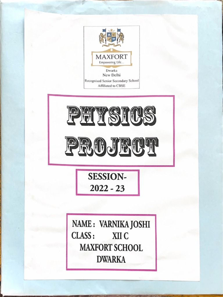 Physics Project file (1) | PDF