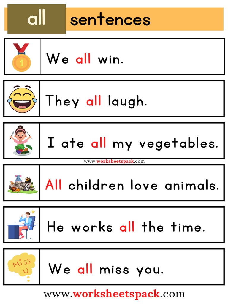 Sight Word Sentences with Pictures | PDF