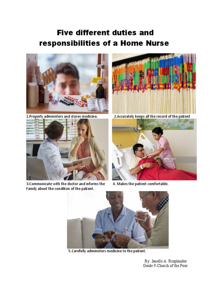 Home Nurse Duties Explained | PDF