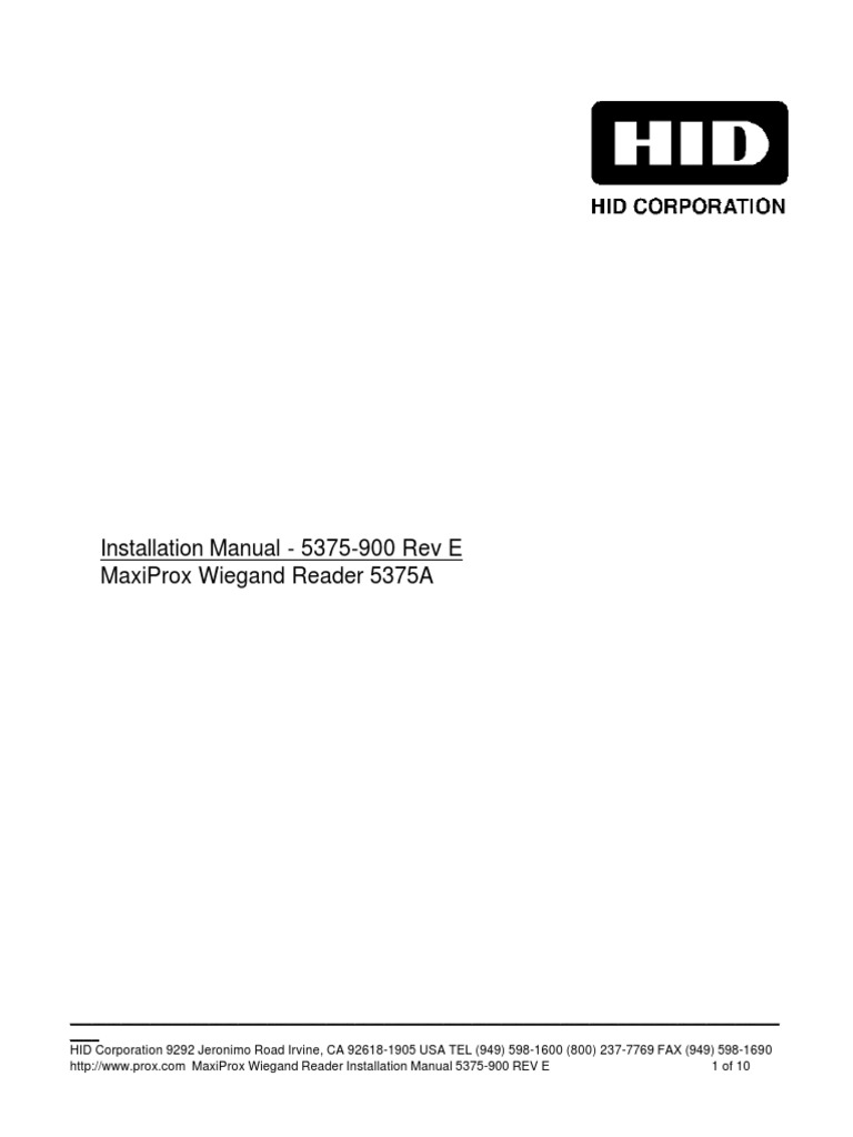 Securitex 5375-900 RevE MaxiProx Manual | PDF | Computers | Home & Garden