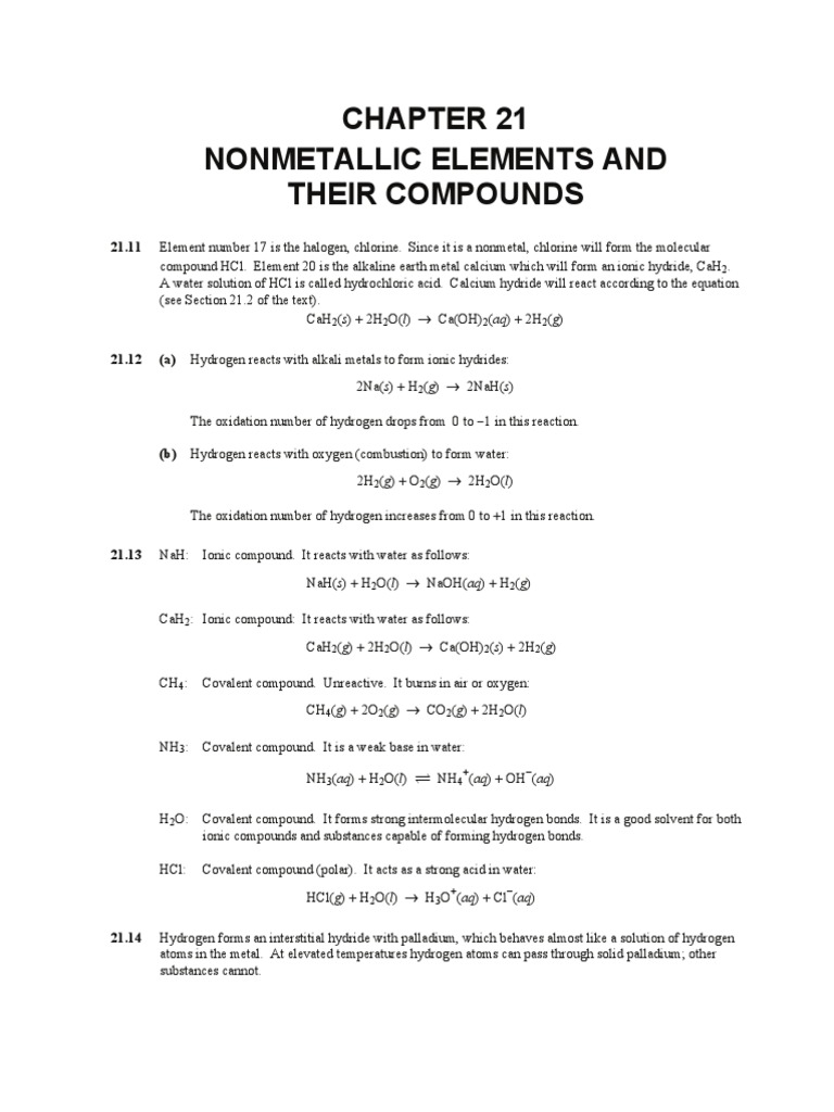 Chapter 21 | PDF | Sodium Carbonate | Chlorine