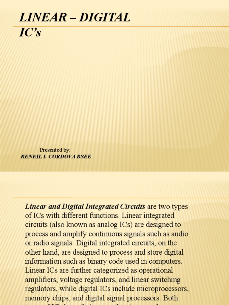 Linear Digital Ics | PDF | Electronic Circuits | Operational Amplifier