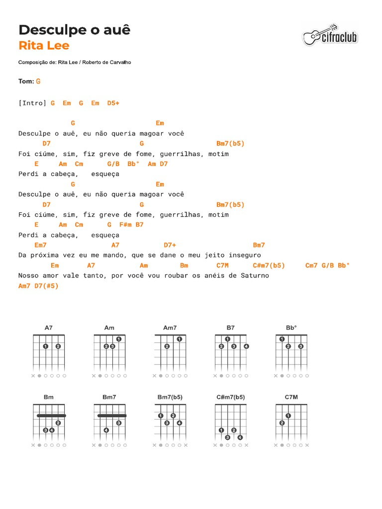 Desculpe o Auê - Rita Lee | PDF