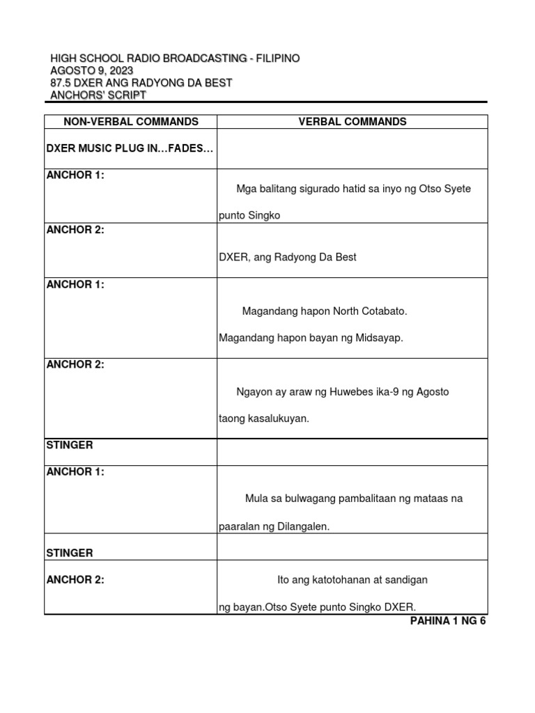 Radio Broadcsting Template | PDF