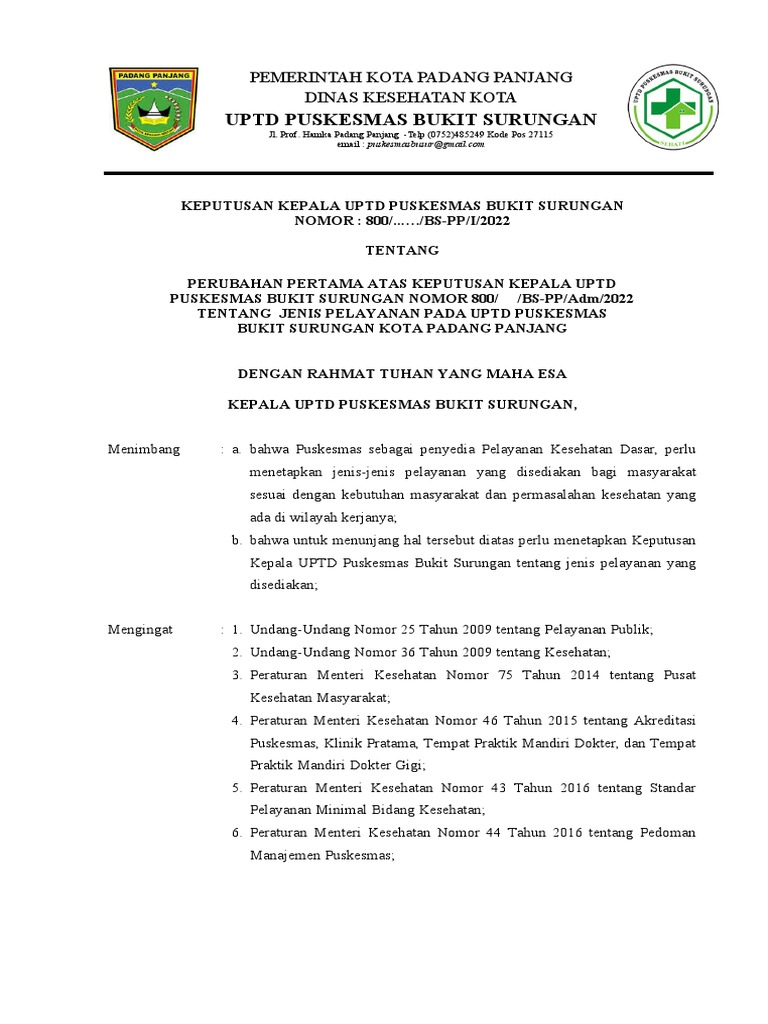 Contoh Format Surat Keputusan | PDF