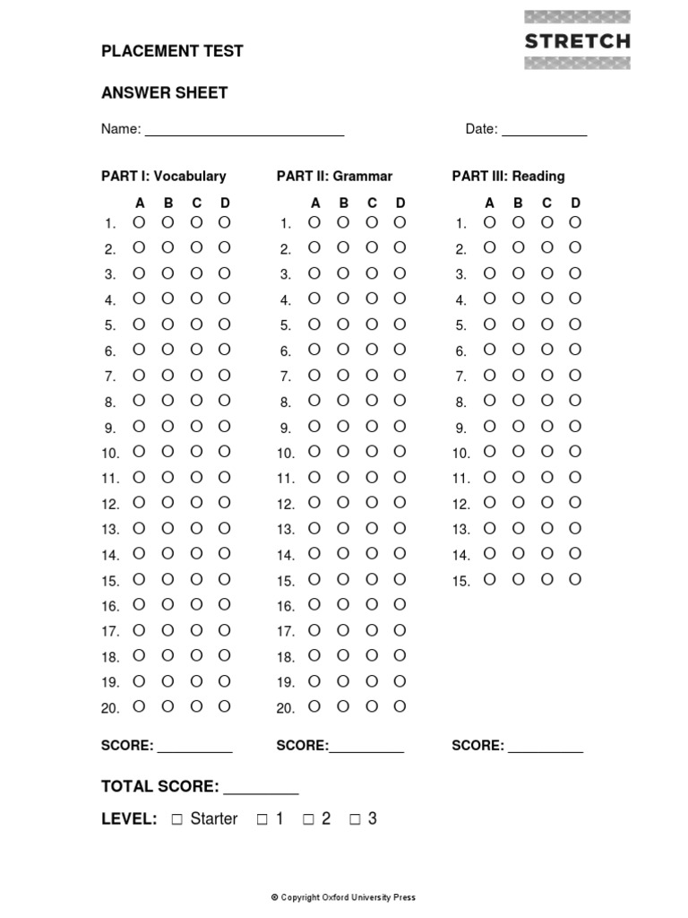 STR Placement TST As | PDF