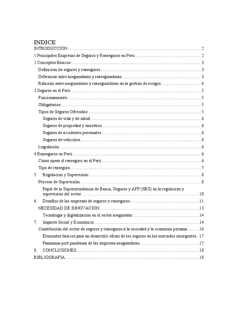 Seguros en El Perú | PDF | Seguro | Reaseguro