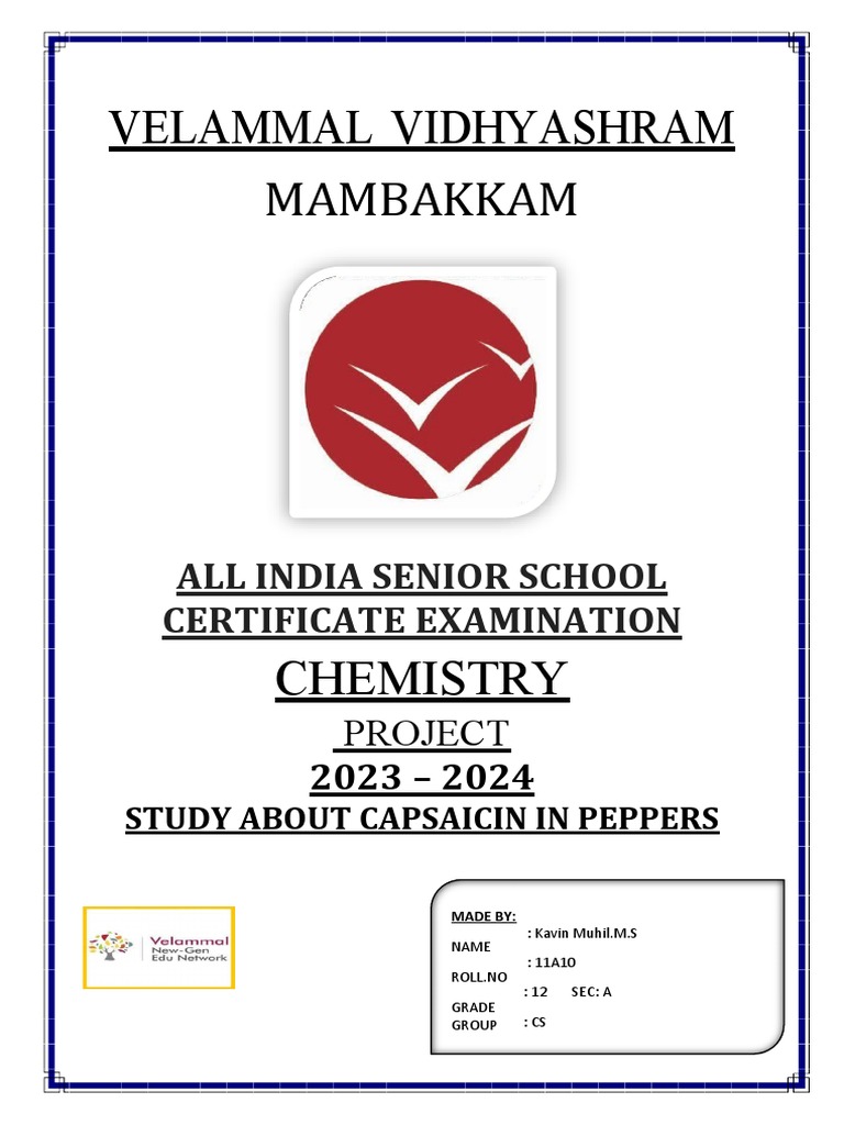 Velammal Vidhyashram | PDF