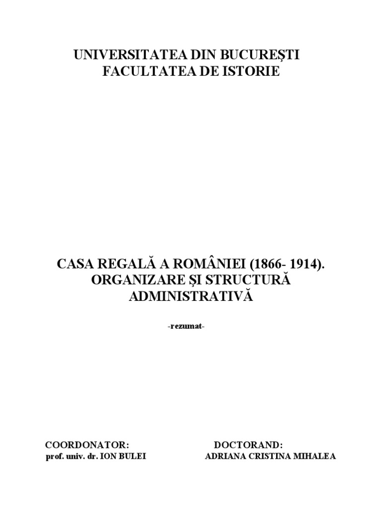 Organizarea Casei Regale Din România | PDF