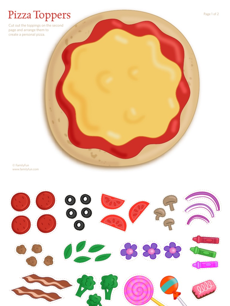 Pizza Toppers Printable | PDF
