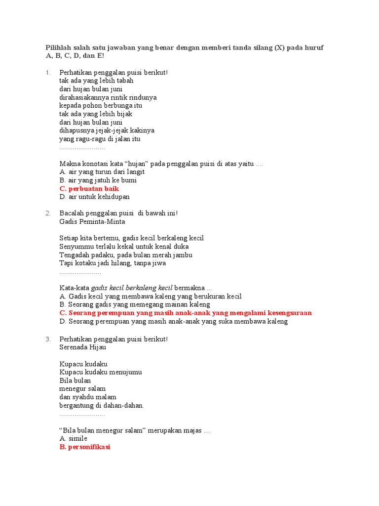 Contoh Ulang Harian Pisi A | PDF