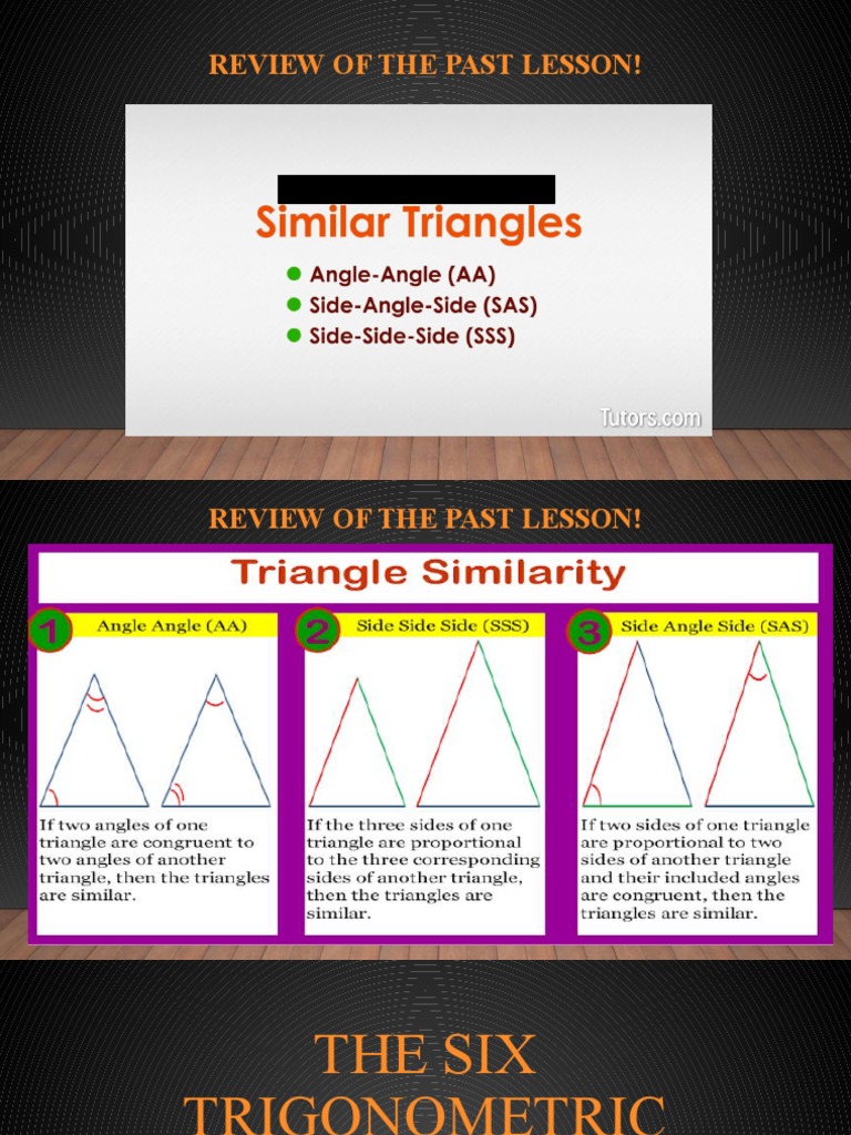 G9 Math Q4- Week 1 _ 2-Six Trigonometric Ratio | PDF | Trigonometric ...